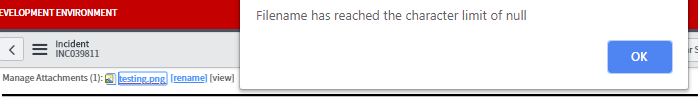 Fixed: Filename has reached the character limit of... - ServiceNow Community
