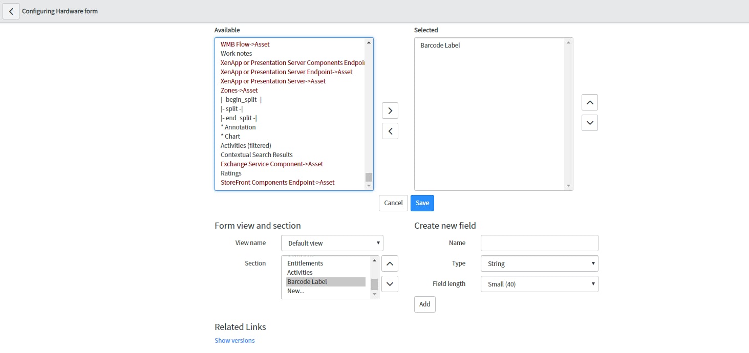 Show/print a barcode in a form using JsBarcode - ServiceNow Community