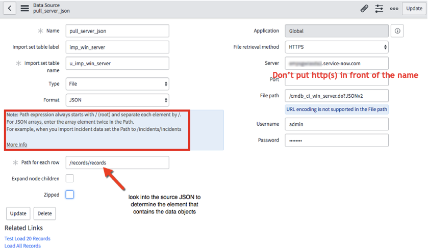 Creating A Json Data Source Or Building Your Inst Servicenow Community