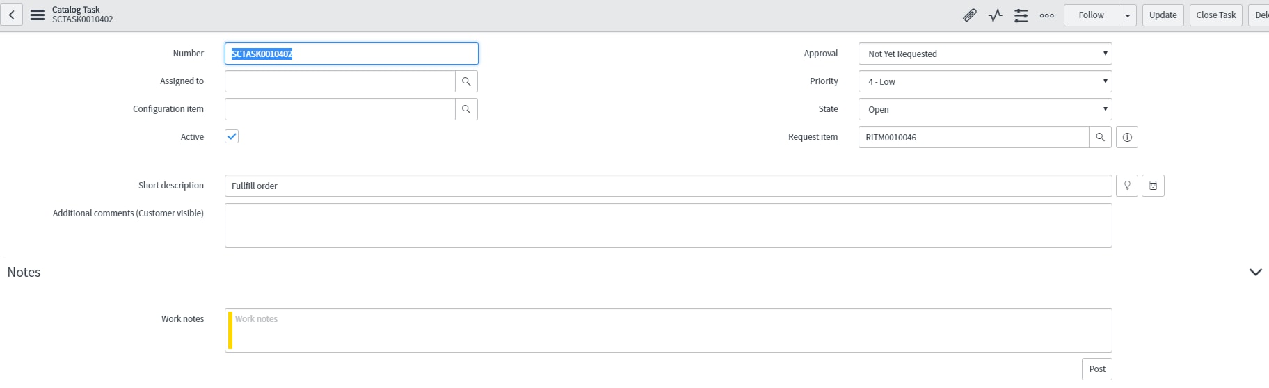 Work notes , Additional Comments behavior with Act... - ServiceNow ...