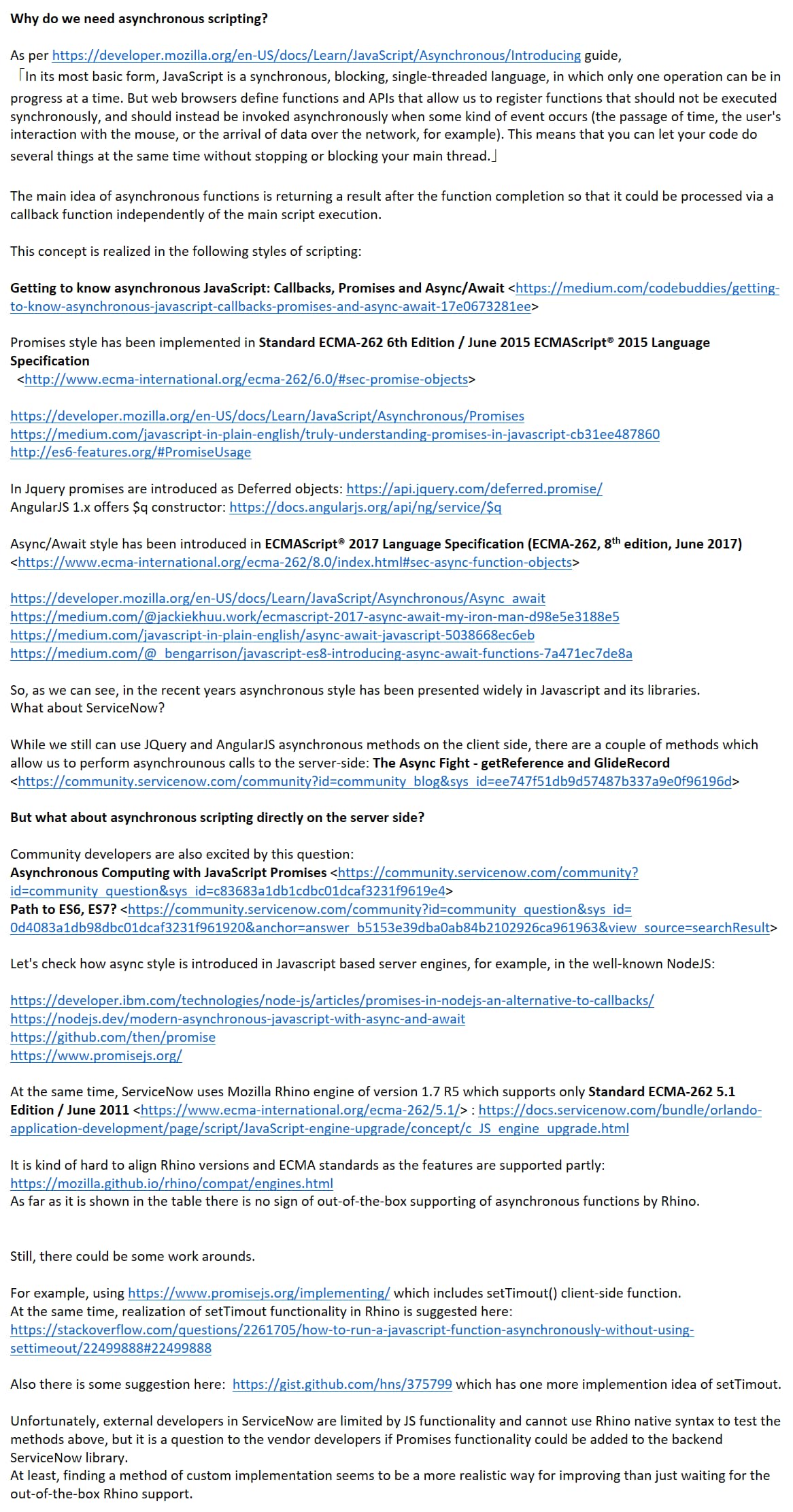 Asynchronous Scripting in ServiceNow - ServiceNow Community