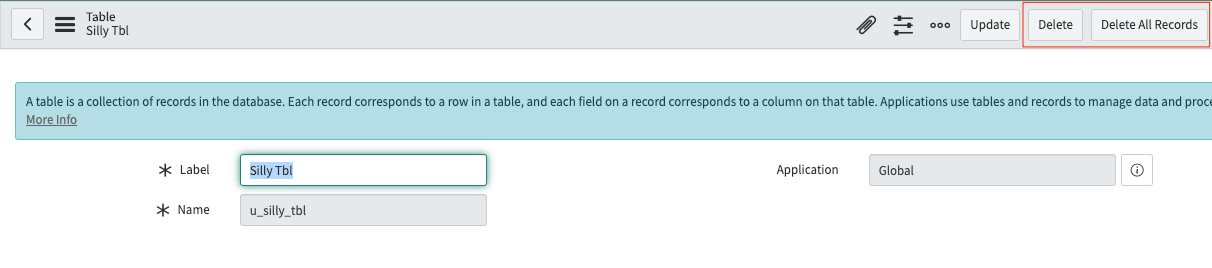 Delete custom tables created in ServiceNow Baselin... - ServiceNow Community