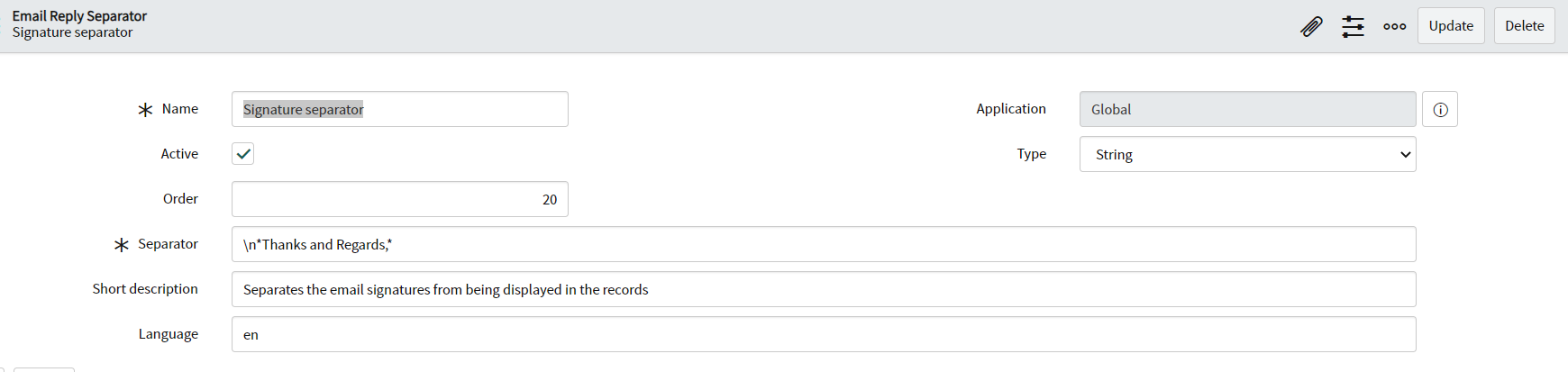 Remove Email signatures from Inbound email action ... - ServiceNow ...