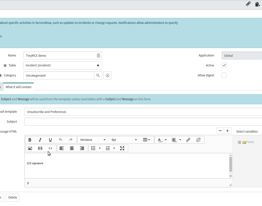TinyMCE - how to make most of it? - ServiceNow Community