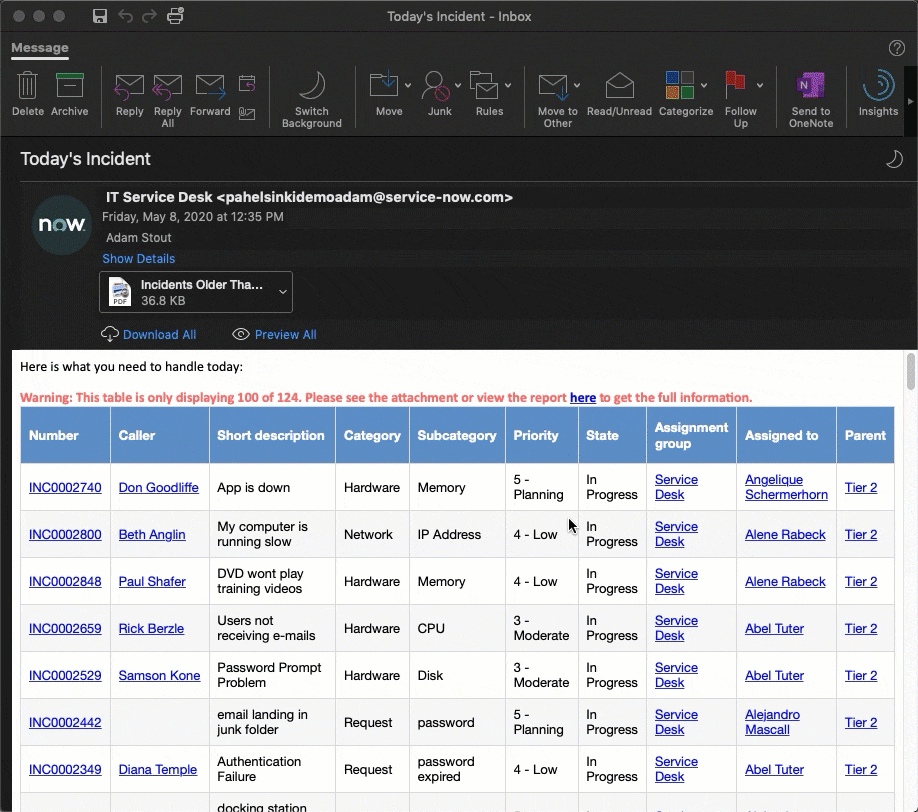 Embed List Reports in a Scheduled Report Email - ServiceNow Community