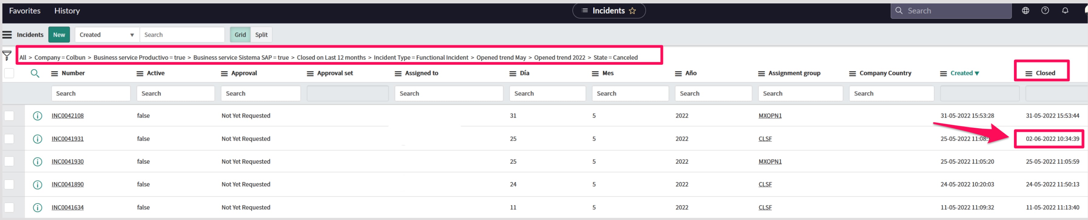 Solved: Problems with filter in report - ServiceNow Community