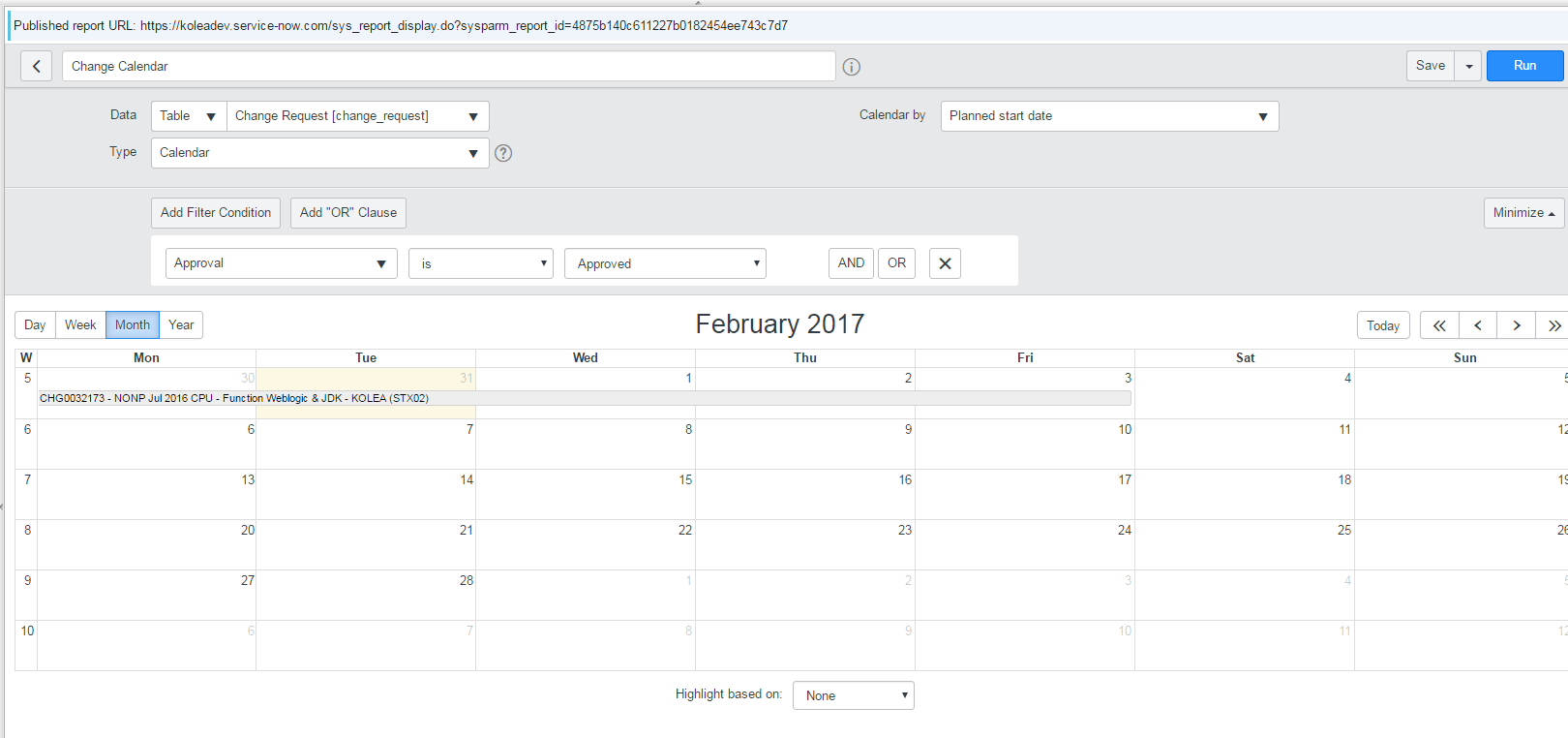 Solved: Change Calendar not displaying changes that run lo ...