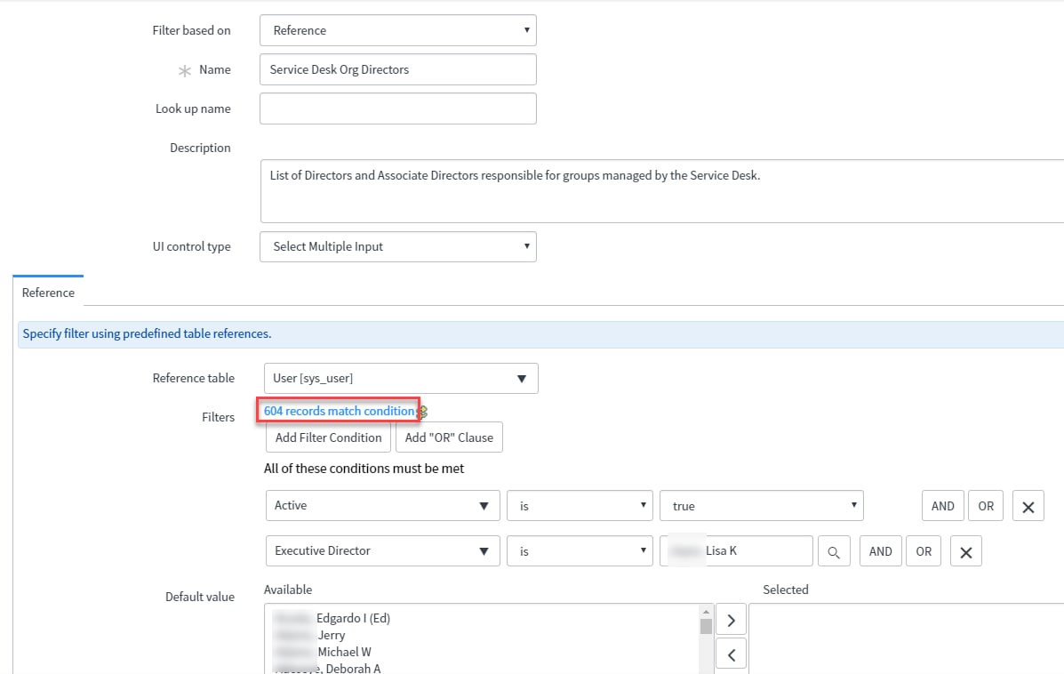 How to set default values in an interactive filter... - ServiceNow ...