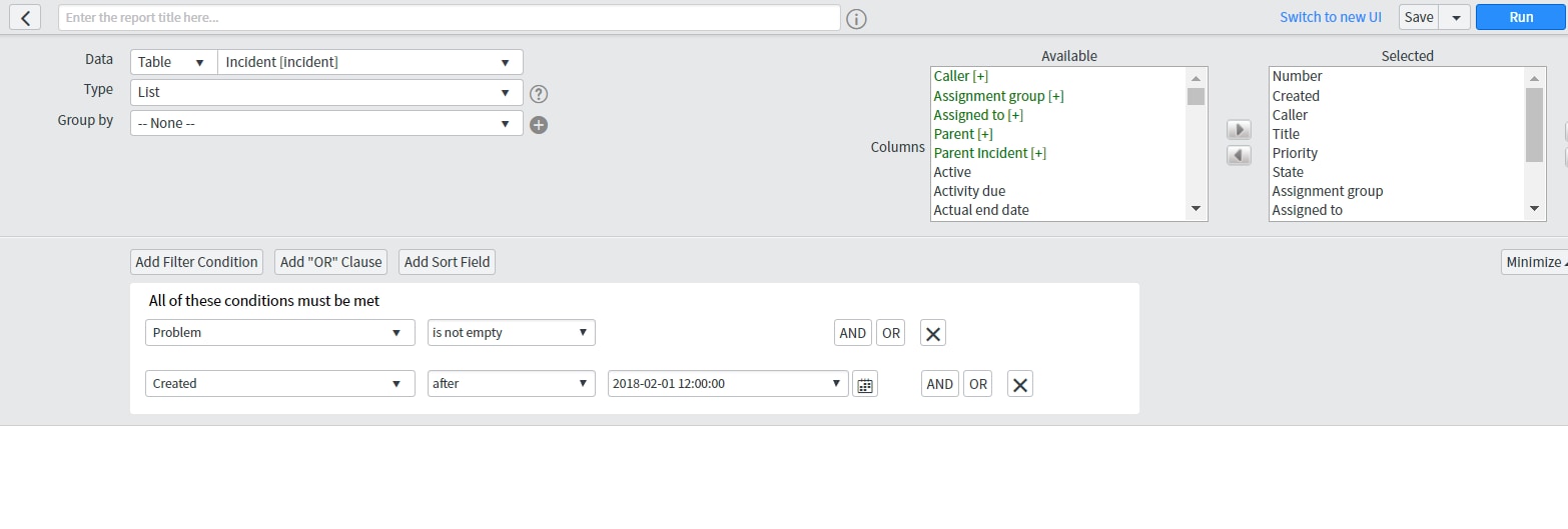 Solved: Re: Related List Conditions in Reporting - ServiceNow Community