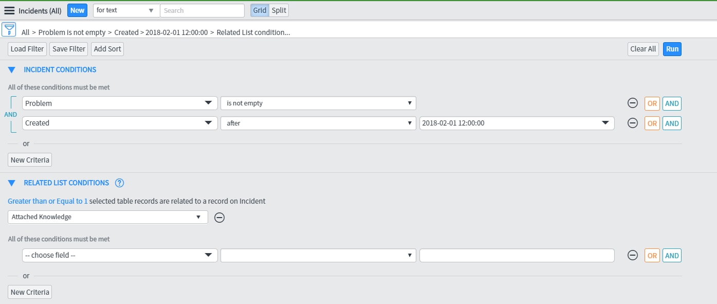 Solved: Re: Related List Conditions in Reporting - ServiceNow Community