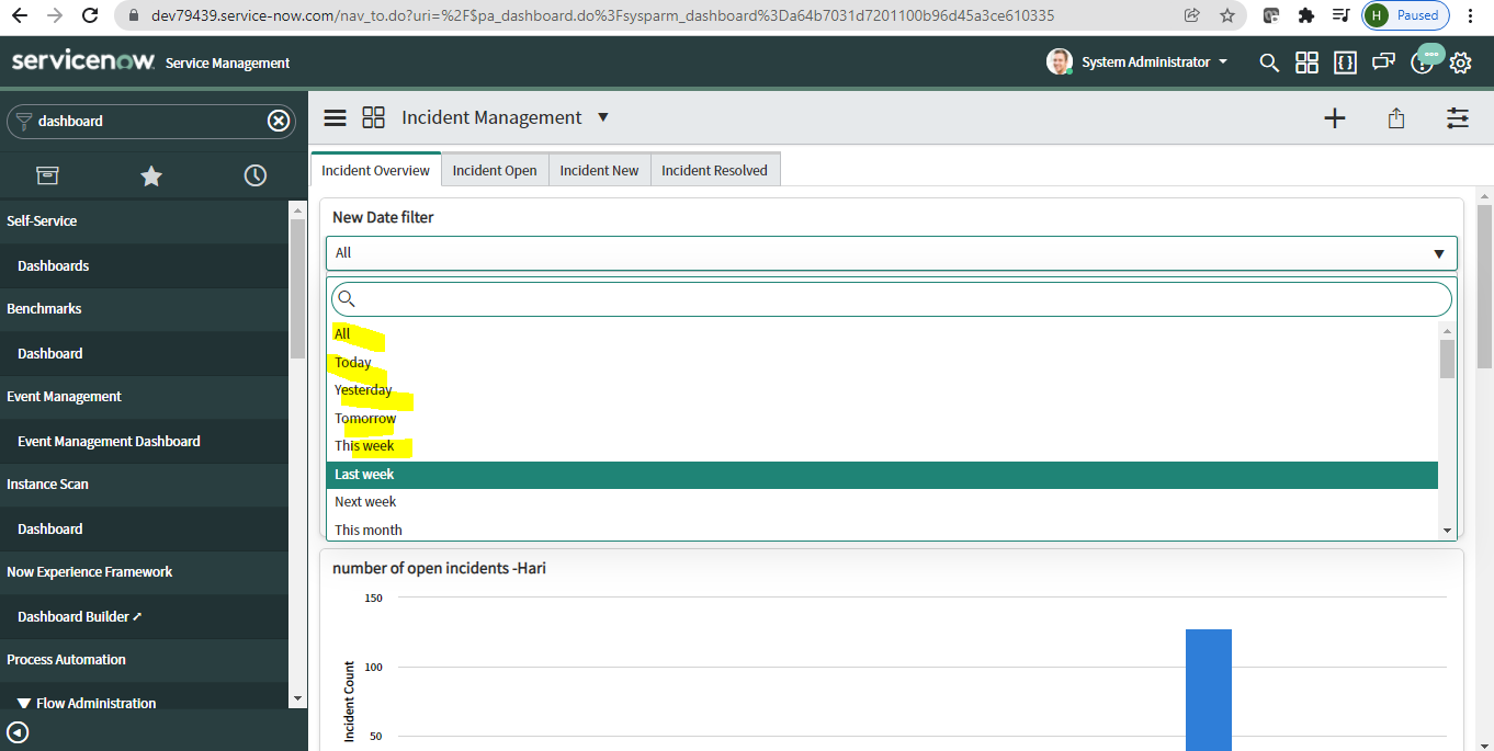 How to add more choices in dropdown for date field... - ServiceNow ...