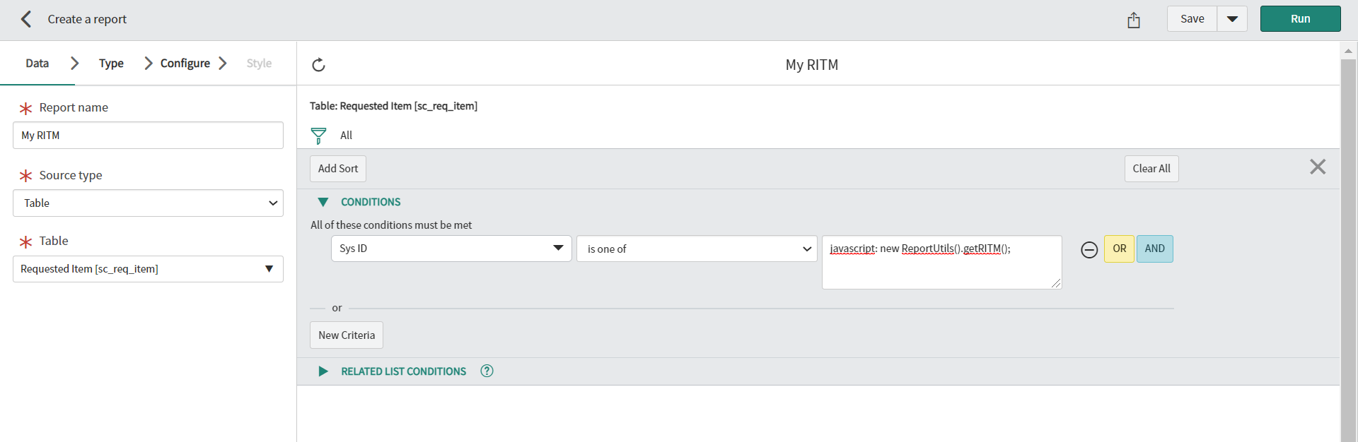 Solved: Report on all Open RITMS but all the related sctas ...