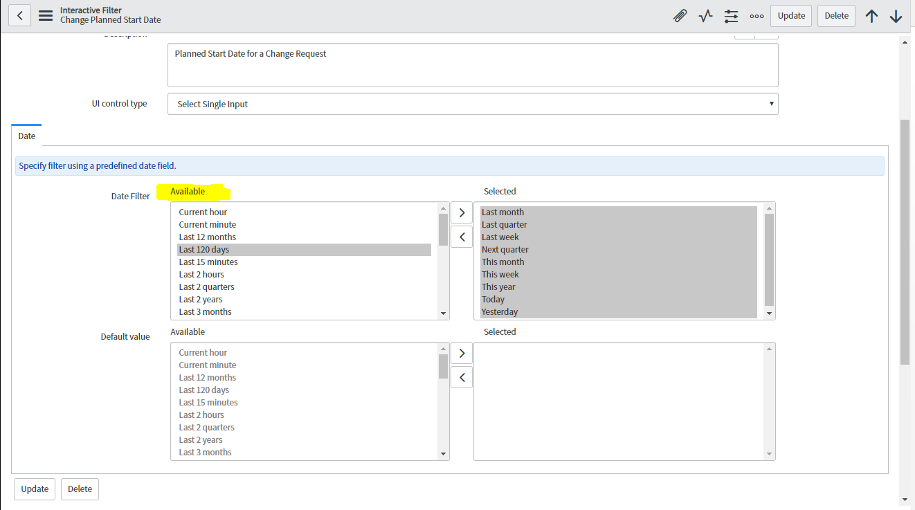 Interactive Filter > Choice List > List out the Mo... - ServiceNow ...