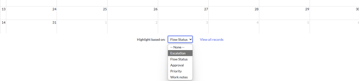 Solved: Change Highlights Based on in Calendar - ServiceNow Community