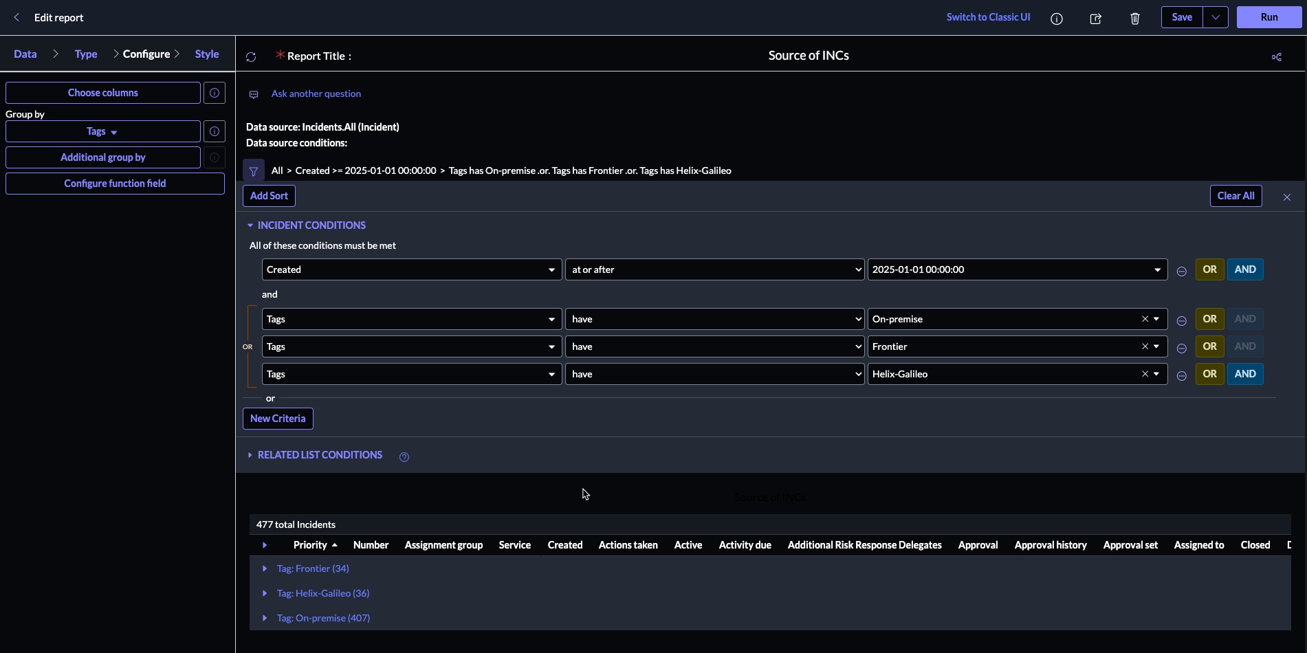 Group by Tags in Pie Chart Report - ServiceNow Community
