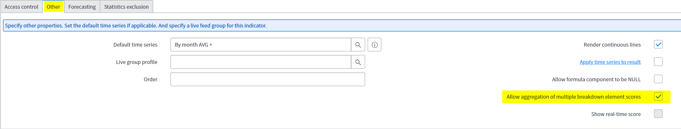How do I set "Show multiple elements as" to Aggreg... - ServiceNow ...