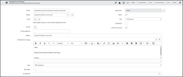 Scheduling A Report For Dynamic Recipients Based O Servicenow Community