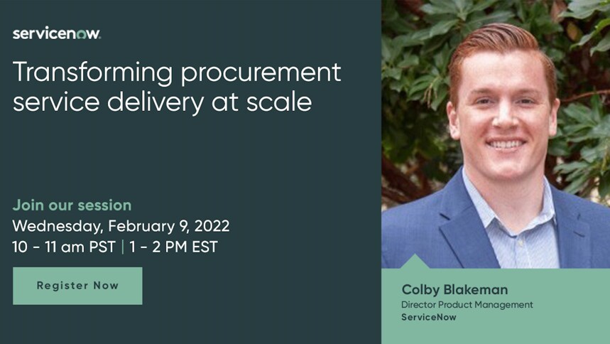 Procurement Service Management Webinars - ServiceNow Community
