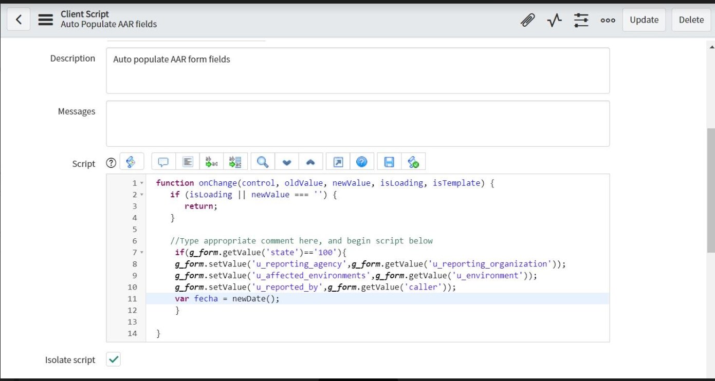 Solved: Auto populate current date on date field - ServiceNow Community