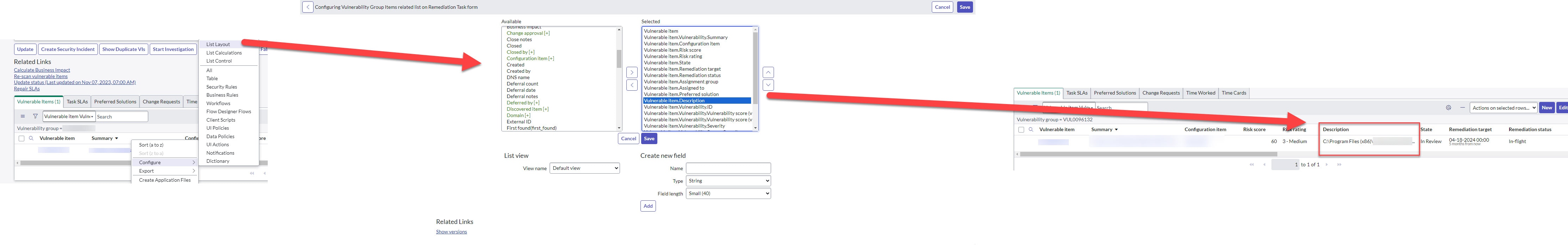 Solved: Add extra fields in vulnerable items related to a ...