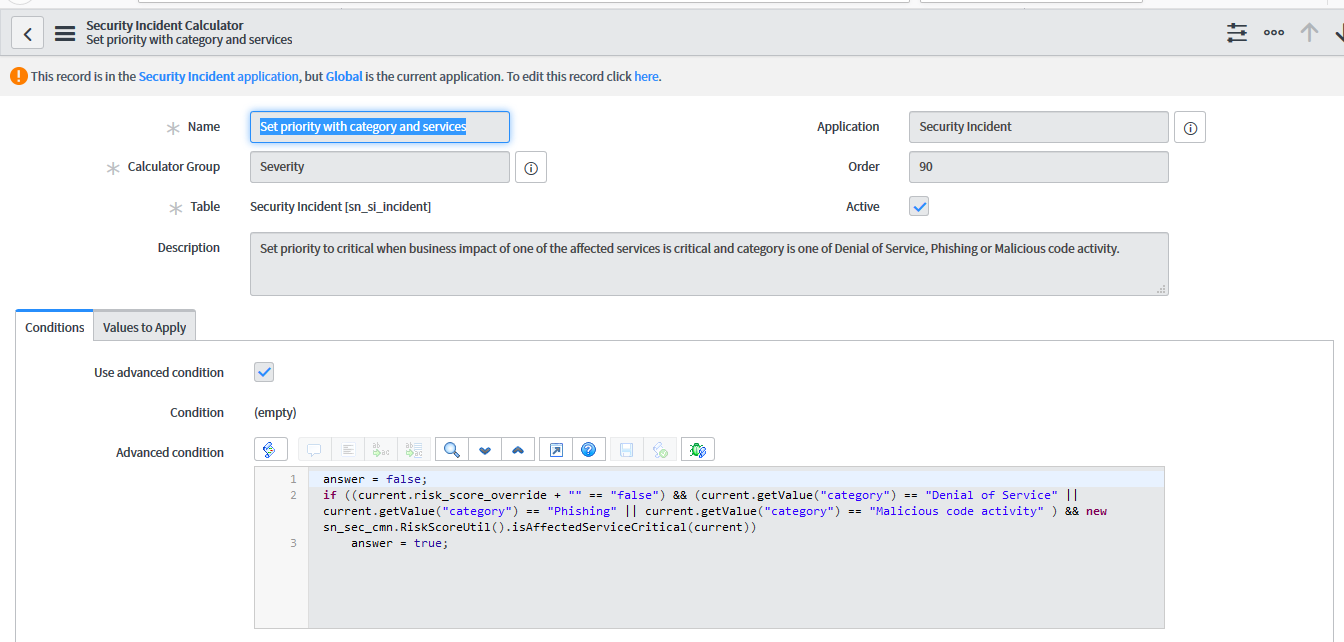 Risk score configuration - ServiceNow Community