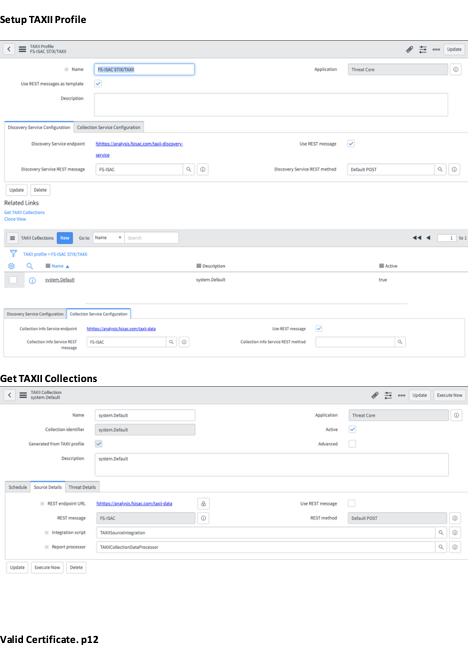 FS-ISAC STIX/TAXII Setup in ServiceNow - ServiceNow Community
