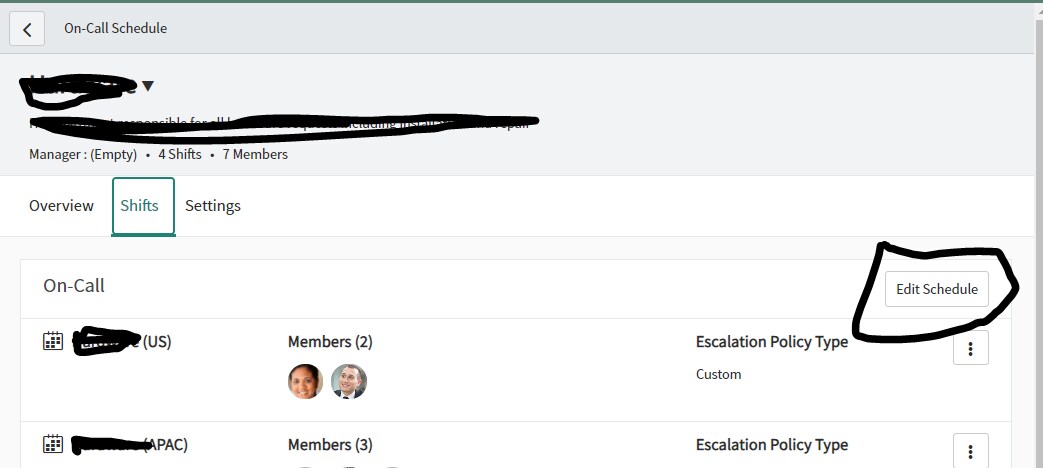 On-Call Scheduling - Editing Shifts - ServiceNow Community