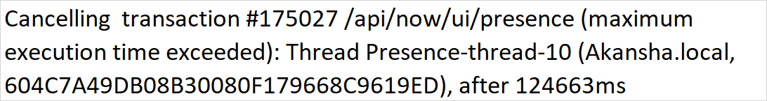 ServiceNow read timed out due to inactivity - ServiceNow Community