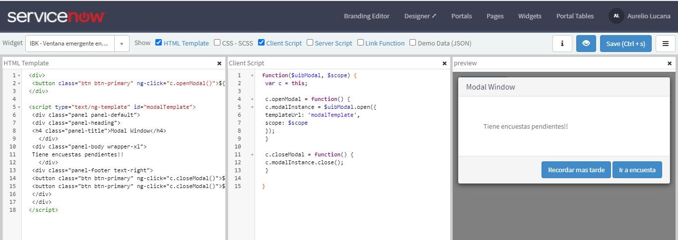 Solved: Show spModal after entering the portal - ServiceNow Community