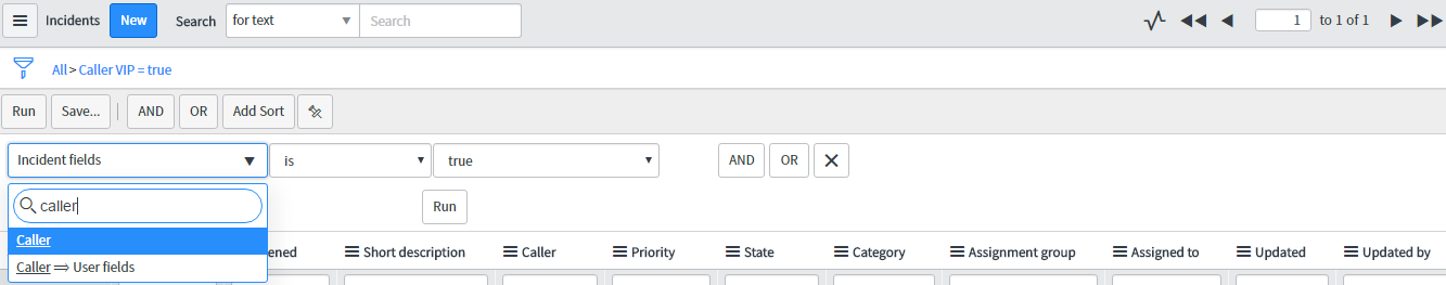 Solved: how to search by VIP? - ServiceNow Community