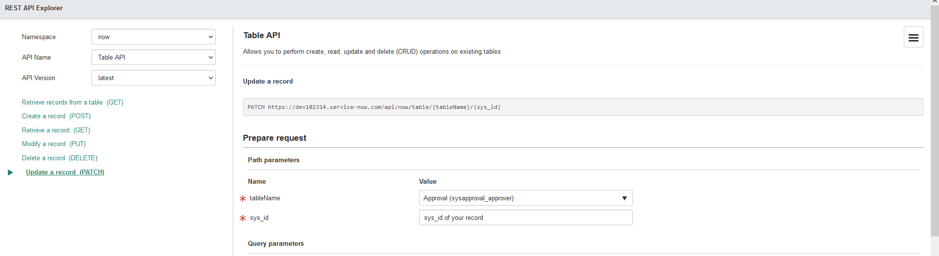 Solved: Re: Use of REST API to approve Request - ServiceNow Community