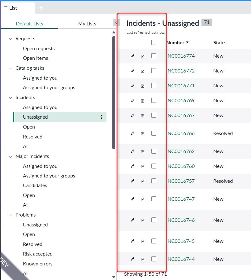 SOW lists looks different for admin and itil users... - ServiceNow ...