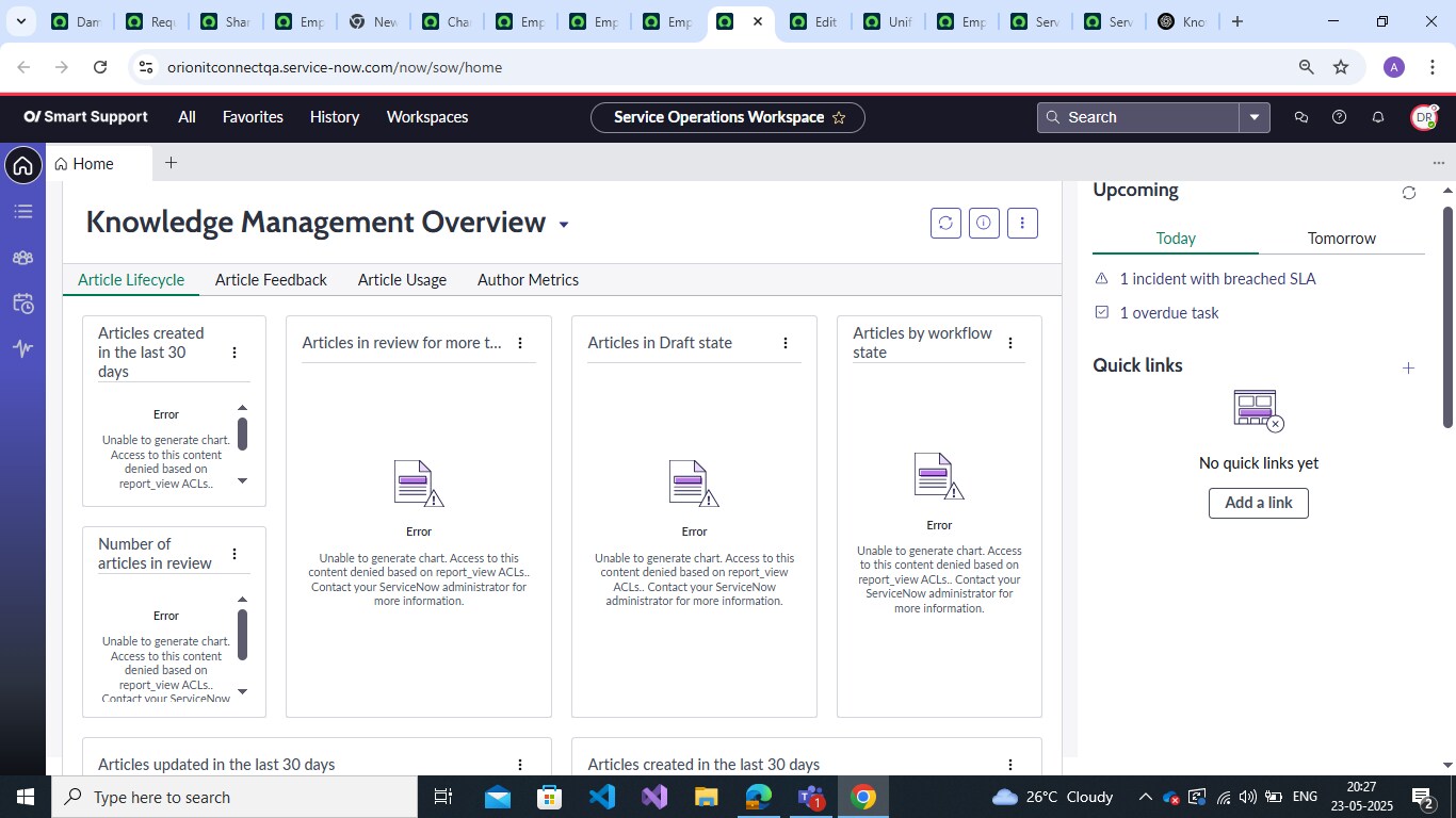 Knowledge Management Dashboard - ServiceNow Community