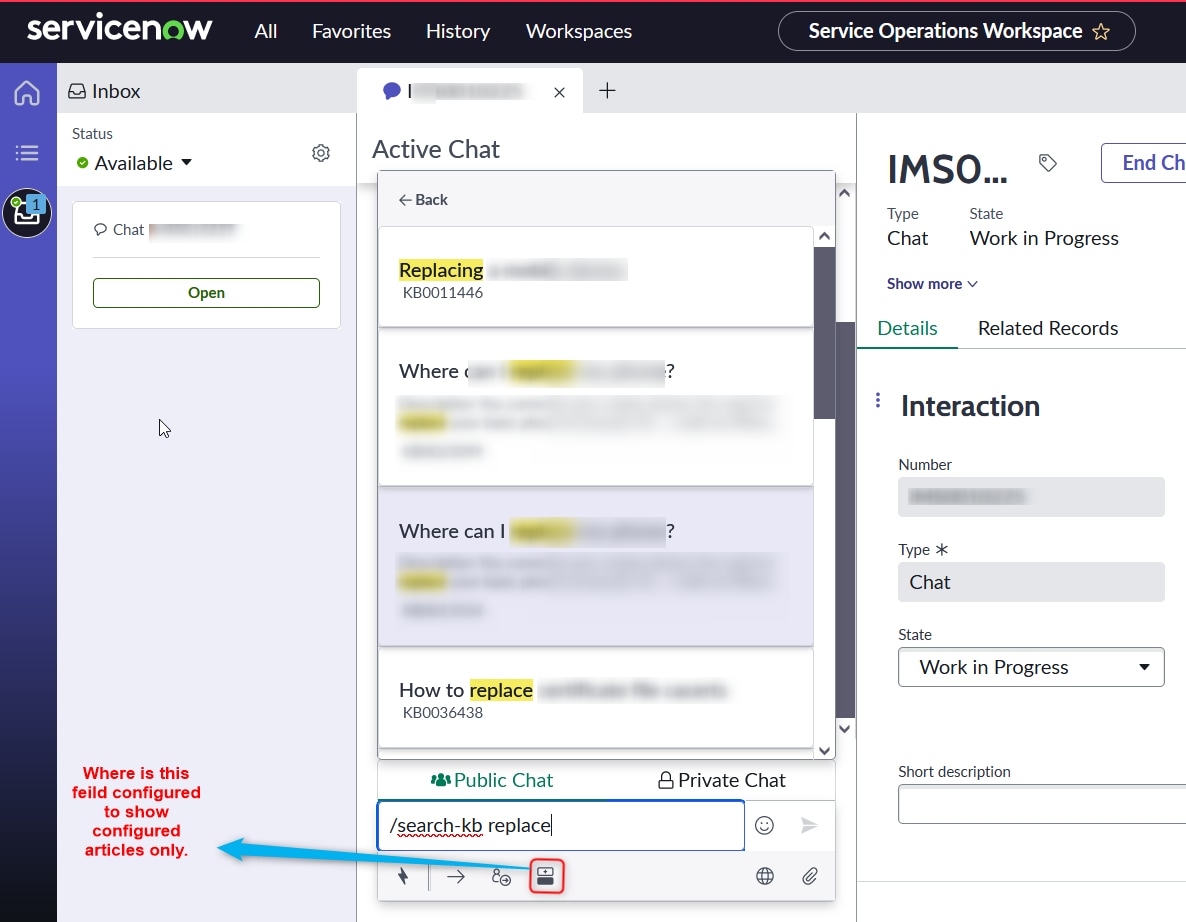 Solved: Knowledge search in SOW (Service operations worksp ...