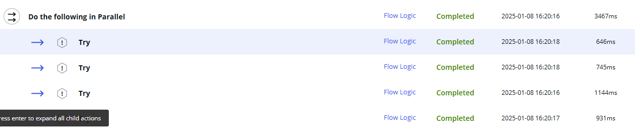 Issue with Parallel Execution in Flow Designer - ServiceNow Community