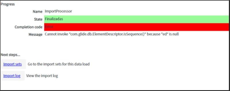 report that an error is appearing when uploading t... - ServiceNow ...