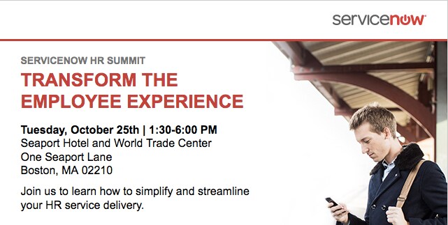 Last chance to register! HR Summit in Boston on Oc... - ServiceNow ...