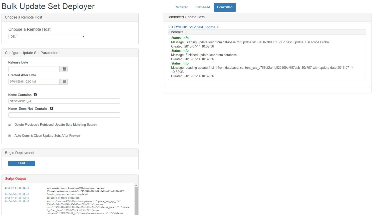 Update Set Deployment - automating the preview and... - ServiceNow ...