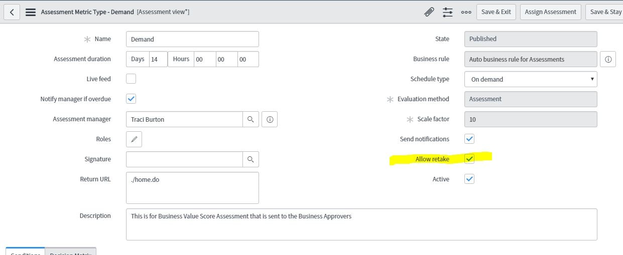 Demand - Retake Assessments - ServiceNow Community