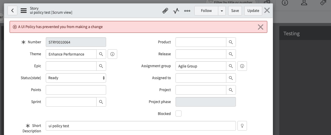 How do I change the error message of a UI Policy? - ServiceNow Community
