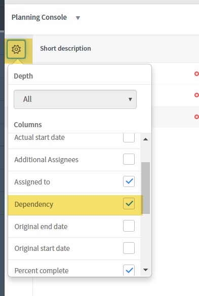 Setting up dependencies between project tasks - ServiceNow Community
