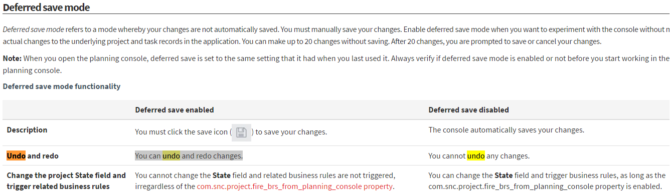Solved: Planning Console - Undo Function - ServiceNow Community