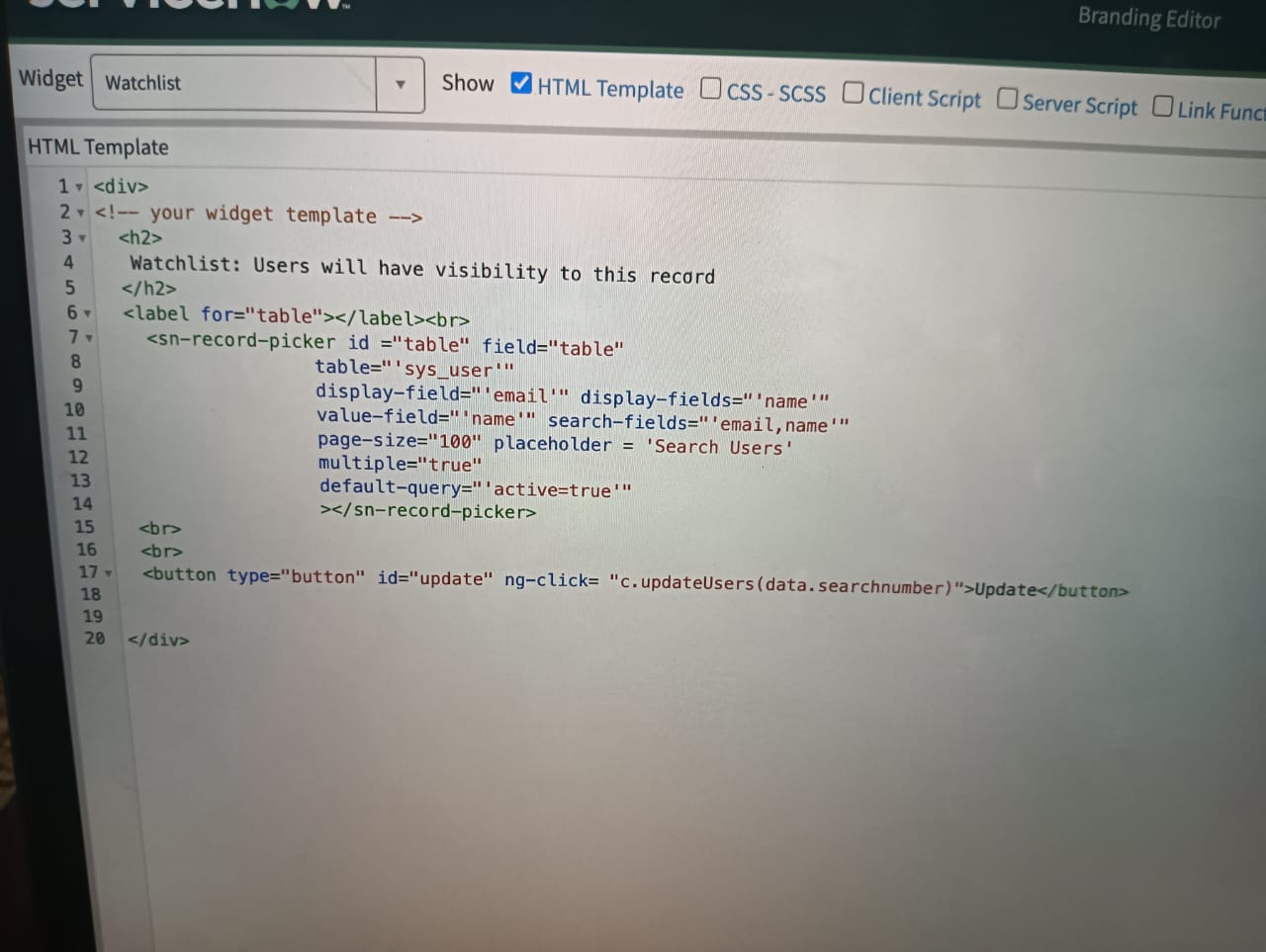 How to update watchlist users on standard ticket p... - ServiceNow Community