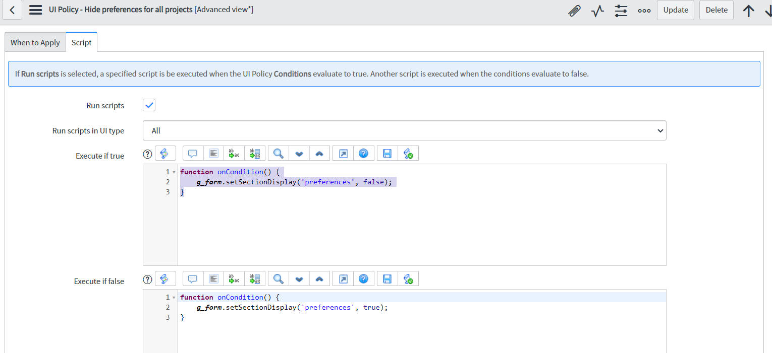Solved: How to Hide Form Sections? - ServiceNow Community