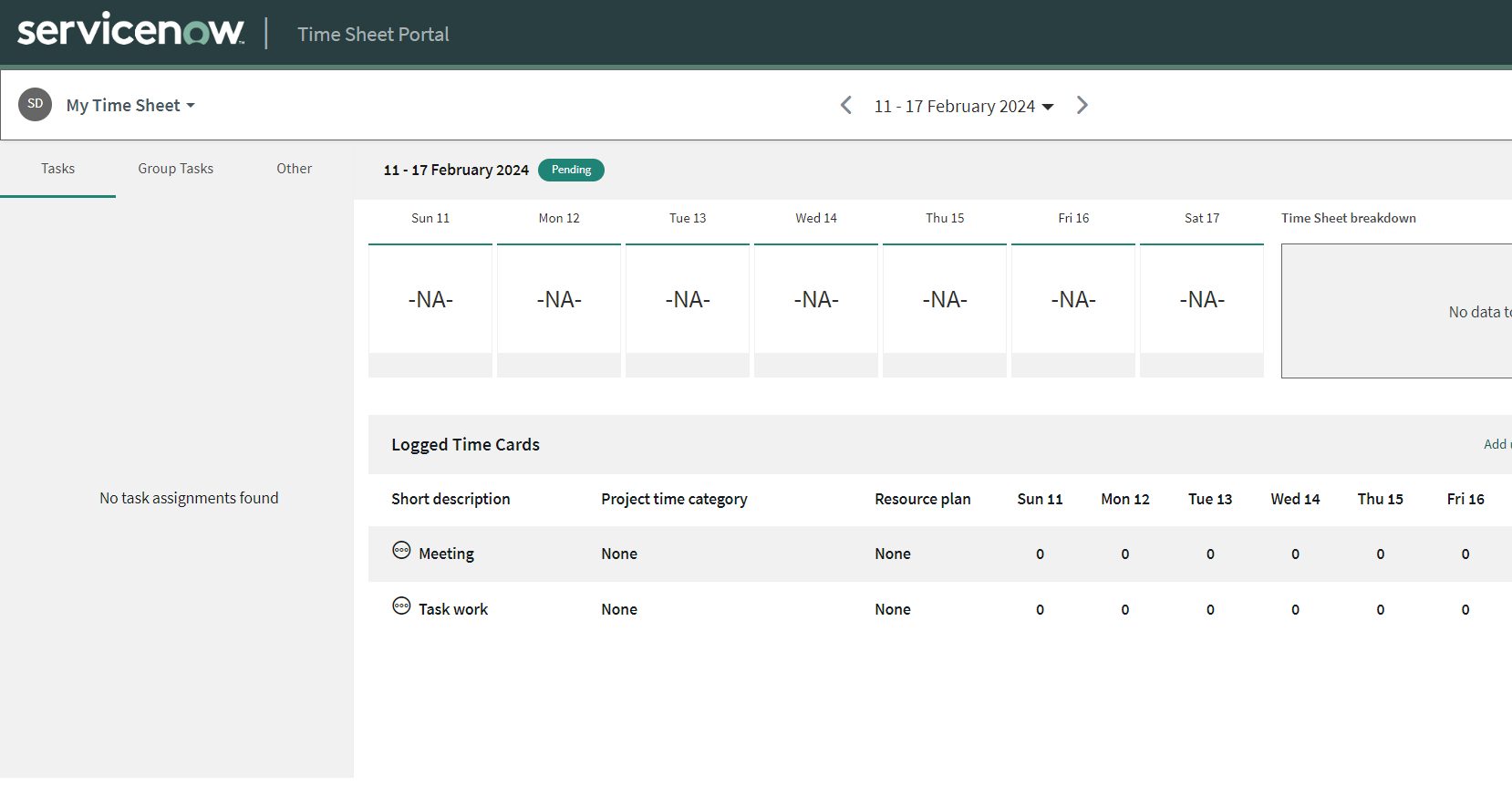 How to change the default Project Time Category to... - ServiceNow ...