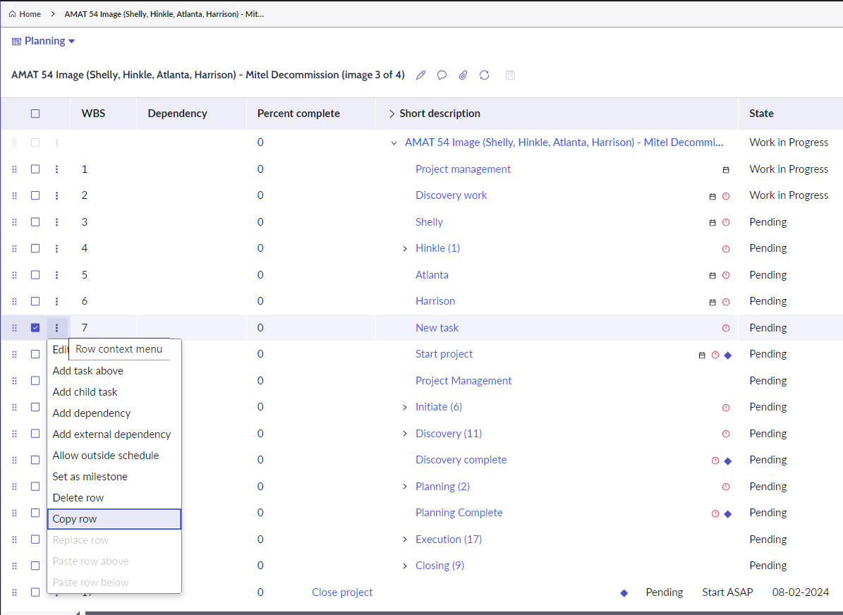 Unable to indent tasks in Project Workspace Planni... - Page 4 ...