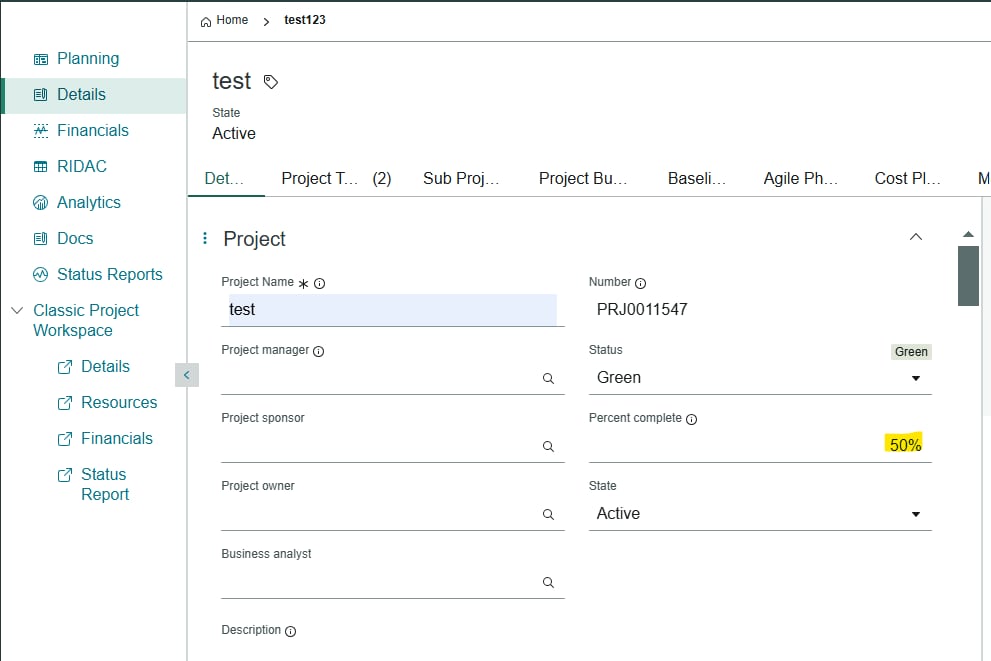 Disable auto update of percentage complete field i... - ServiceNow ...