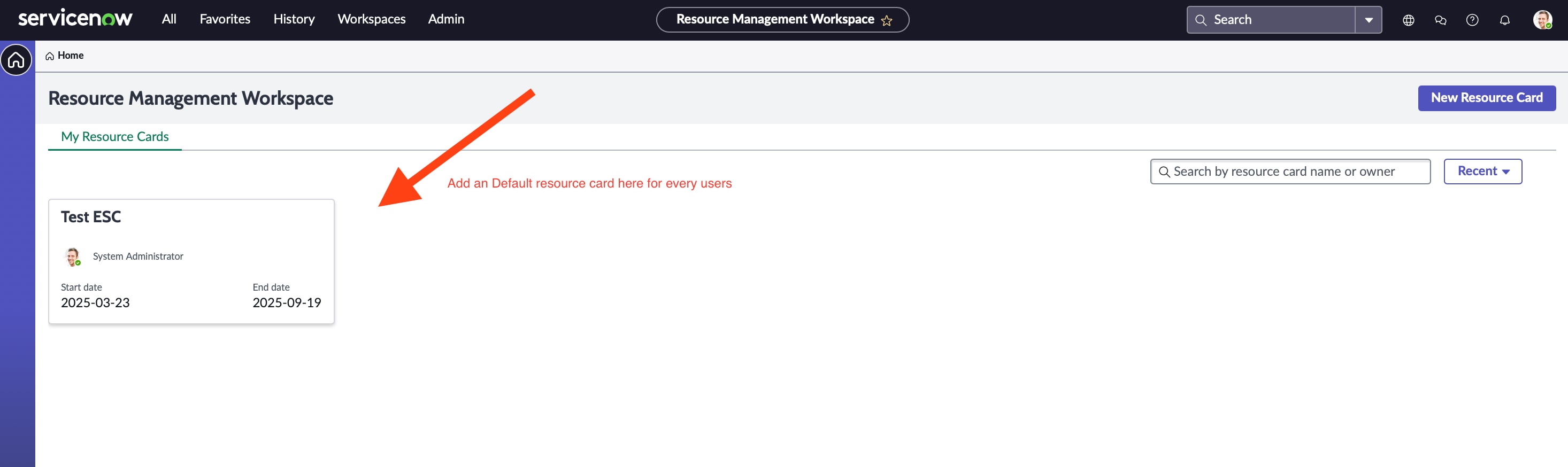 Change Filter of My Resource Cards in Resource Man... - ServiceNow ...