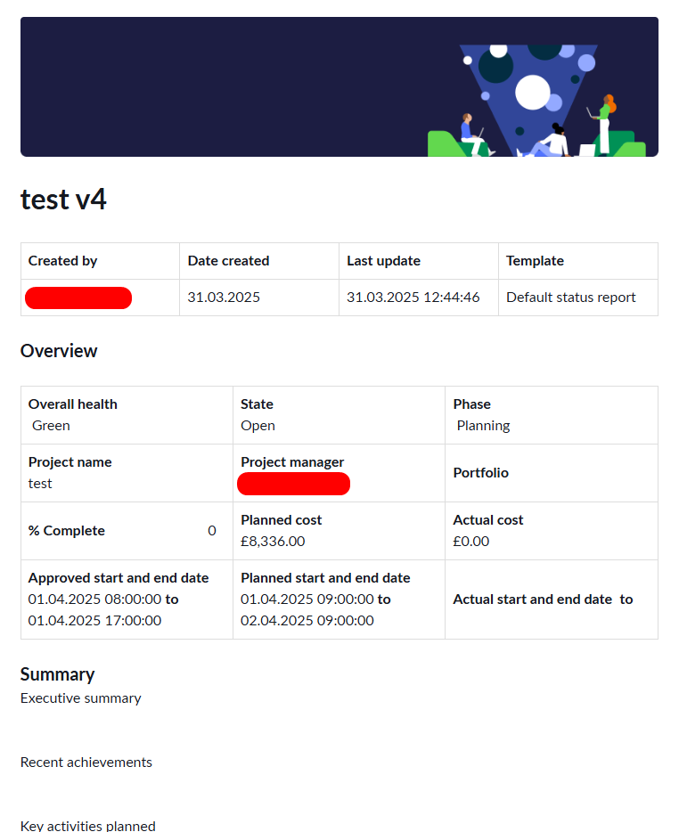 Solved: Status report does not display "Planned Cost in Pr... - ServiceNow Community