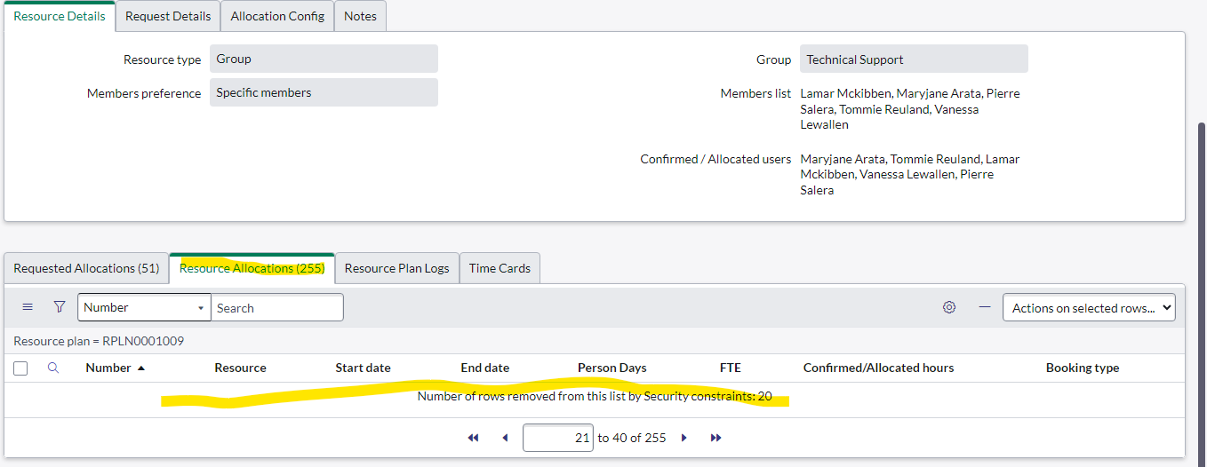 In resource plan, resource allocations should be v... - ServiceNow ...